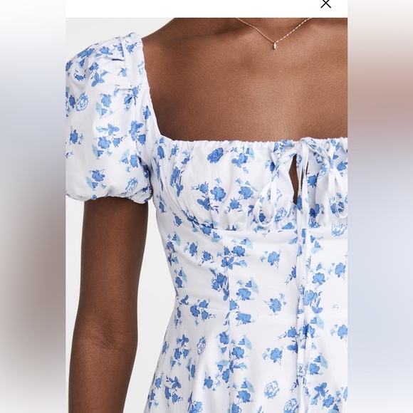 o.p.t. | Dresses | Nwt White And Blue Floral Prairie Style Cotton ...